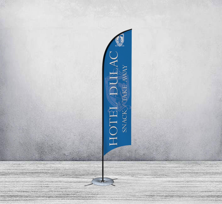 4m Concave Flags Same Day & Next Day Printing Nottingham